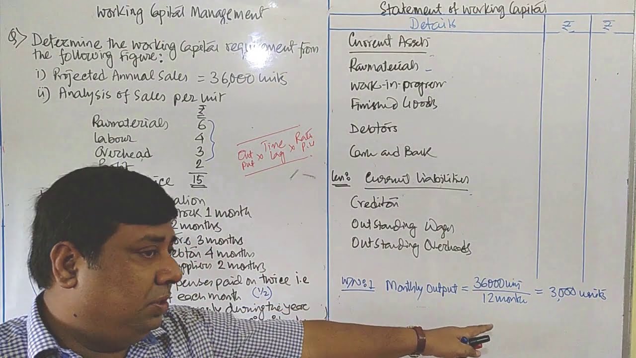 Working capital Management -Practical Problem with Solution 3 - YouTube