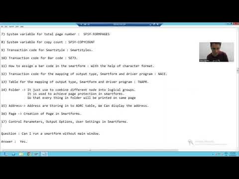 42 - Smartforms - Control Parameters, Output Options and User Settings Part2 - YouTube
