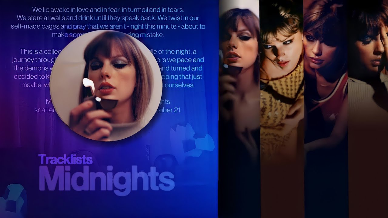 Taylor swift's MIDNIGHTS Album Tracklist | Taylor Swift 10th studio ...