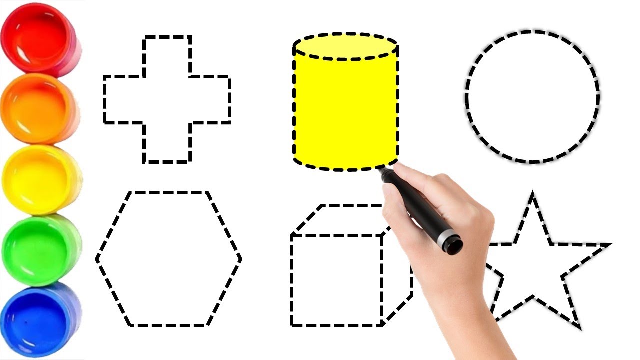 Easy Shape Drawing for kids, fun rhyme for kids|Hickory Dickory Dock ...