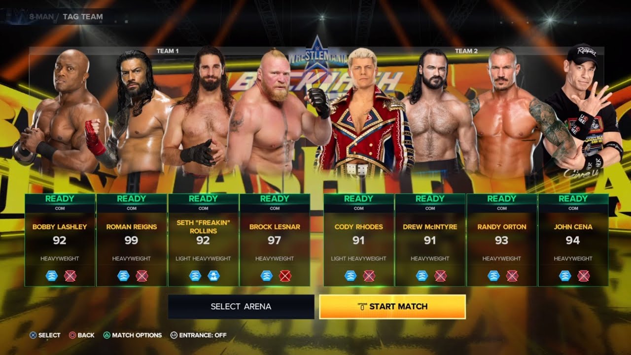 TEAM BROCK LESNAR VS TEAM CODY RHODES| WWE 2K23 | TR Gamer - YouTube