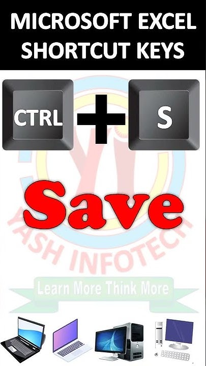 Ctrl + S – Save, MICROSOFT EXCEL SHORTCUT KEYS #computerknowledge #computergk - YouTube