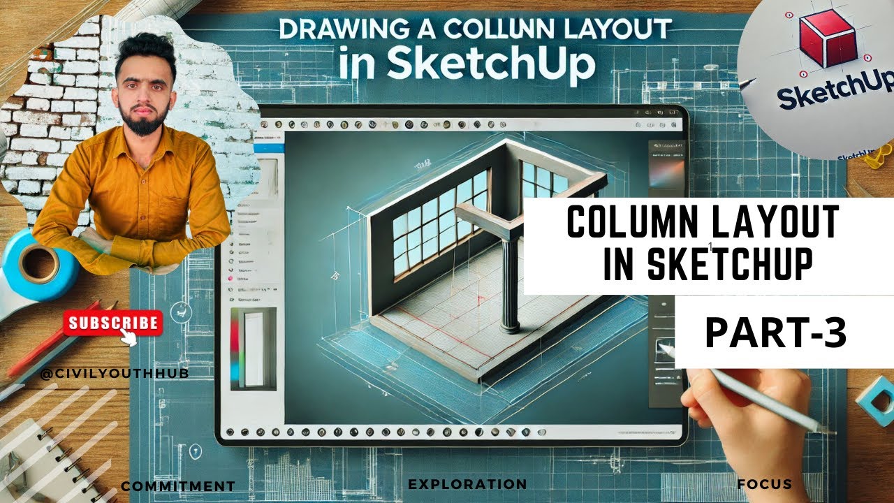 Design A Column Layout In SketchUP - Full Course Part 3 - YouTube