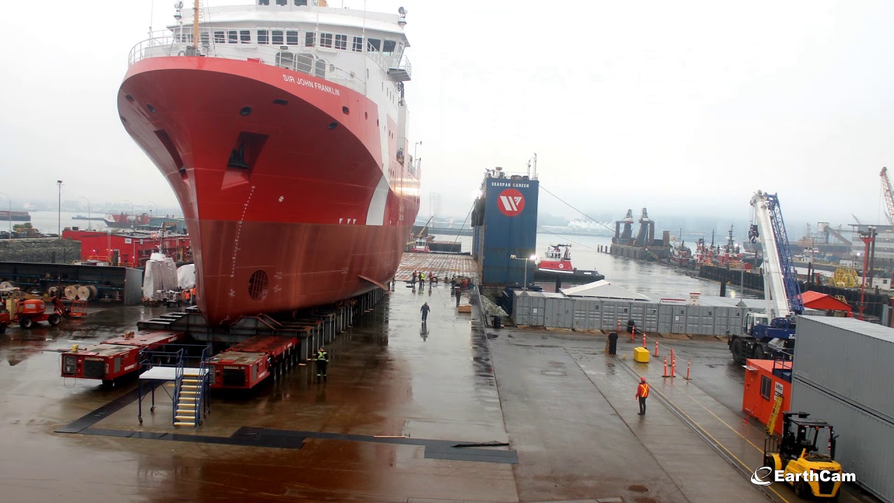 Launch Time Lapse - OFSV1 CCGS Sir John Franklin - YouTube