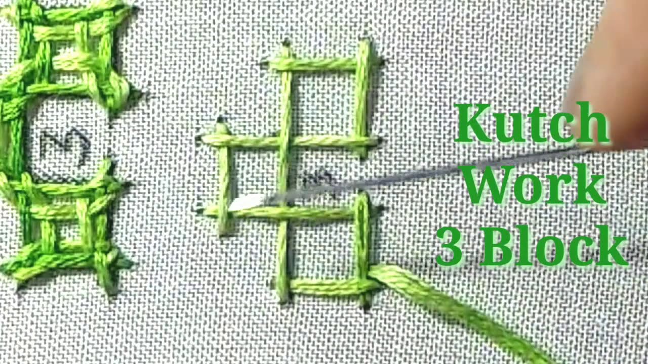 Gujrati Stitch | How to do Kutch Work Part-3 | Kutch stitch | Kutch ...