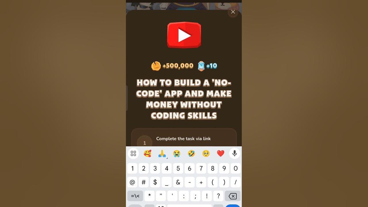 How To Build A 'No-Code' App And Make Money Without Coding Skills || MemeFi Code - YouTube