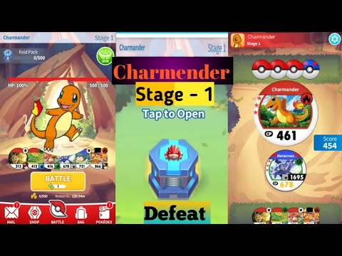 Pokemon Medallion Battle | First time stage -1Defeat on charmender 😦😮 ...