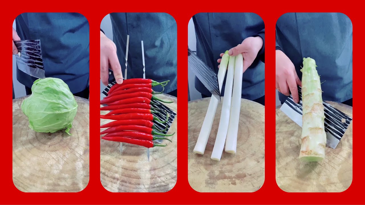 Top 10 Chinese vegetable cutting skills 2 minutes | vegetable ...
