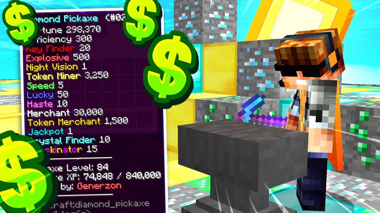 Making INSANE PICKAXE UPGRADES in Minecraft PRISON #15 (Minecraft OP Prisons) - YouTube