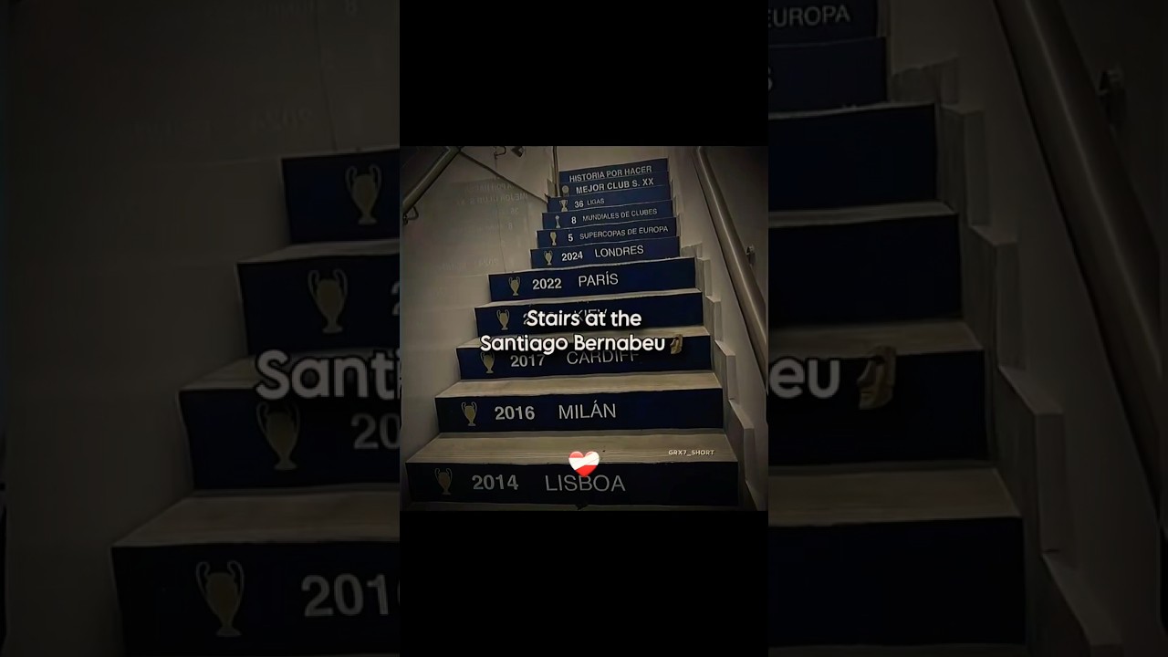 Normal stairs and Santiago Bernabeu stairs ️‍🩹 - YouTube