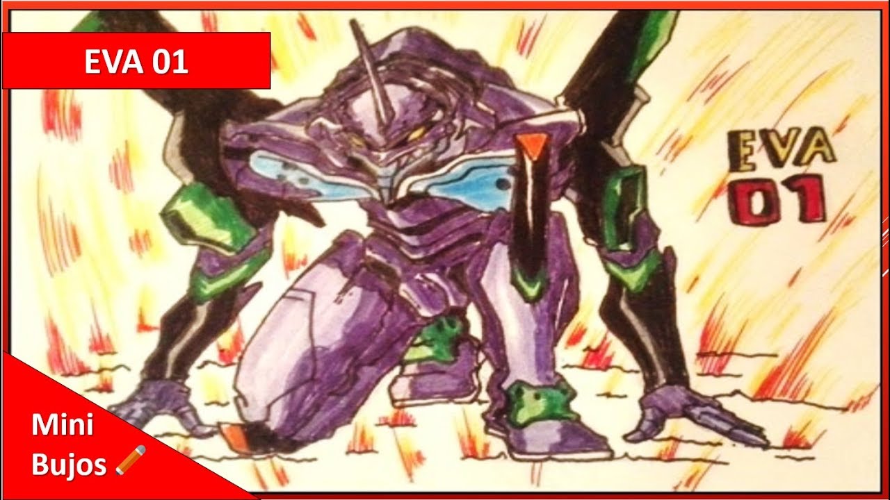 DIBUJAR AL EVA 01 DE EVANGELION / EVA 01 FROM EVANGELION (SPEED DRAW ...