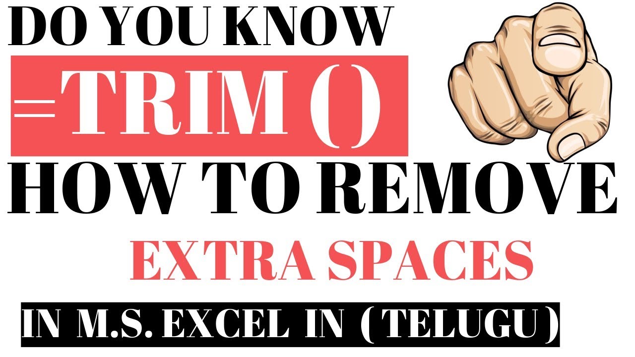 TRIM Formula In Excel How To Remove Extra Spaces In Excel In TELUGU YouTube trim-formula-in-excel-how-to-remove-extra-spaces-in-excel-in-telugu-youtube