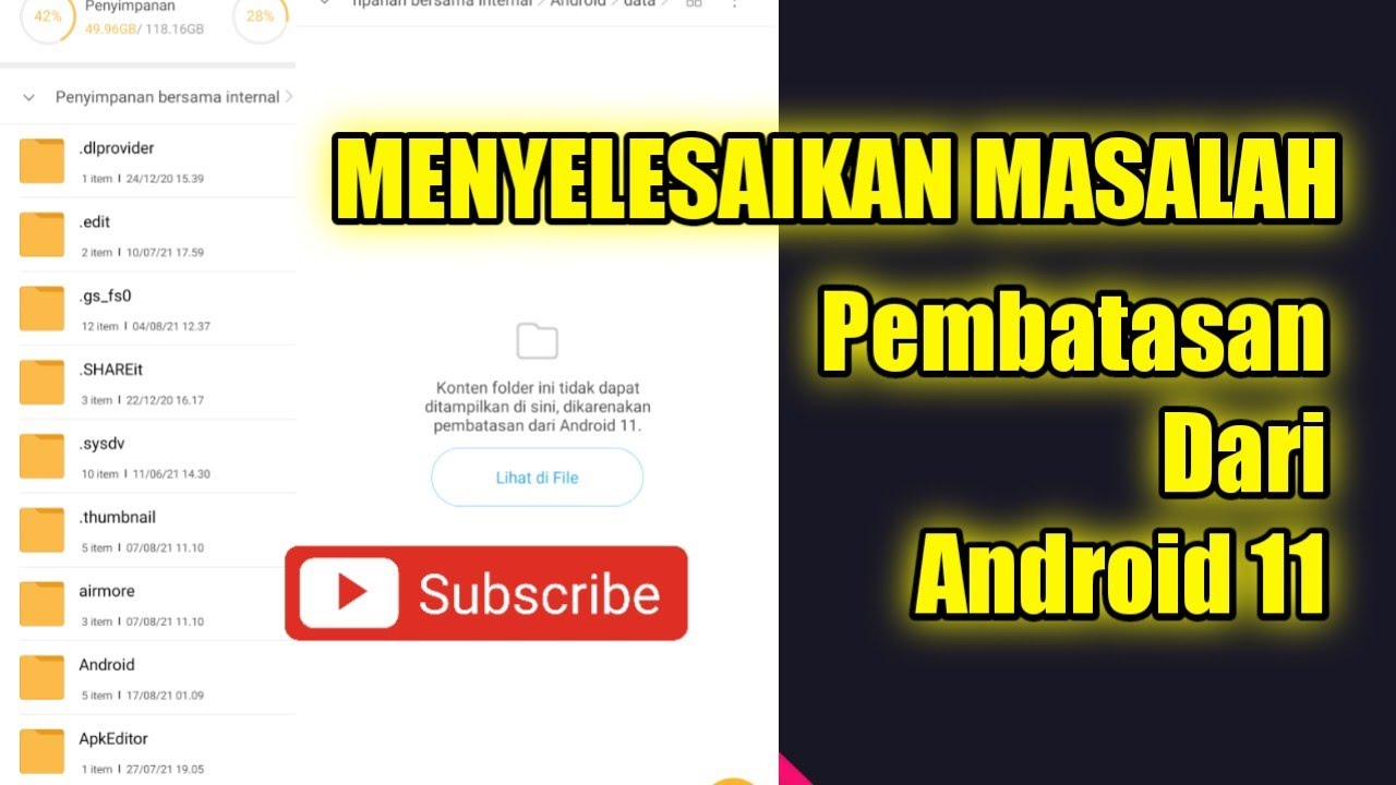 Cara fix Akses Pindahkan File sistem data di Android 11 File Manager ...