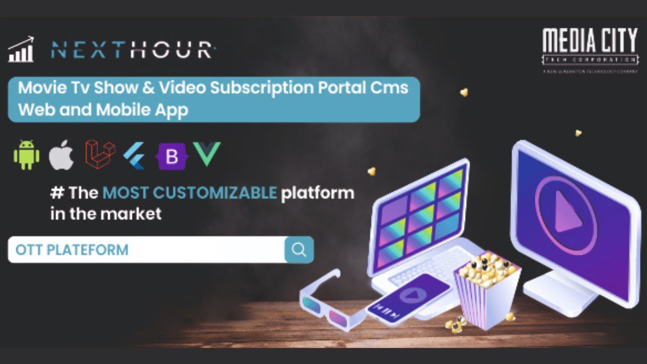 Next Hour - Movie Tv Show & Video Subscription Portal Cms Web and Mobile App Source code ...
