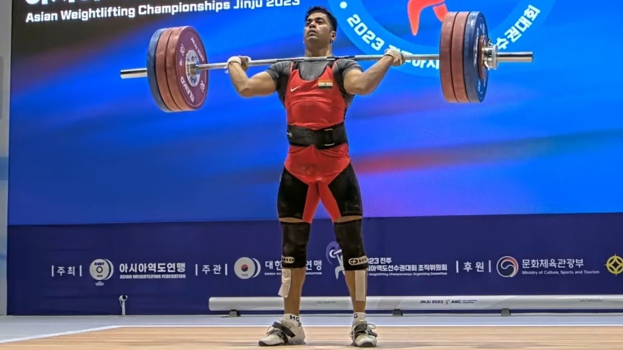 ACHINTA SHEULI 73KG🇮🇳 2023 ASIAN WEIGHTLIFTING CHAMPIONSHI SOUTH KOREA ...