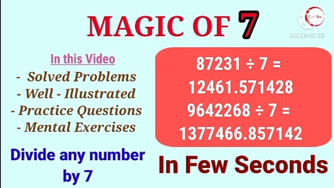 Magical Trick of 7, Divide any number by 7 easily - YouTube
