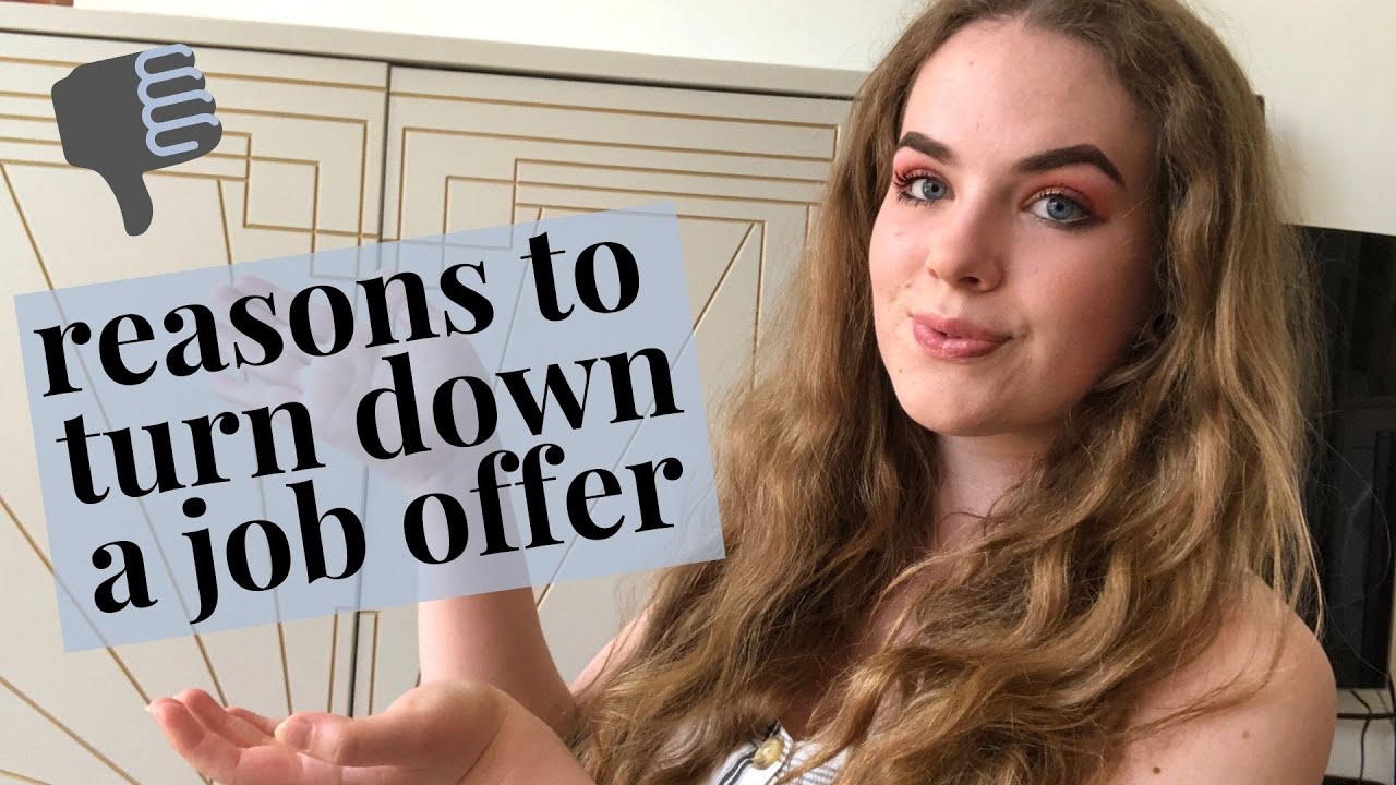 5 reasons to turn down a job offer! | Career advice chats with Penny ...