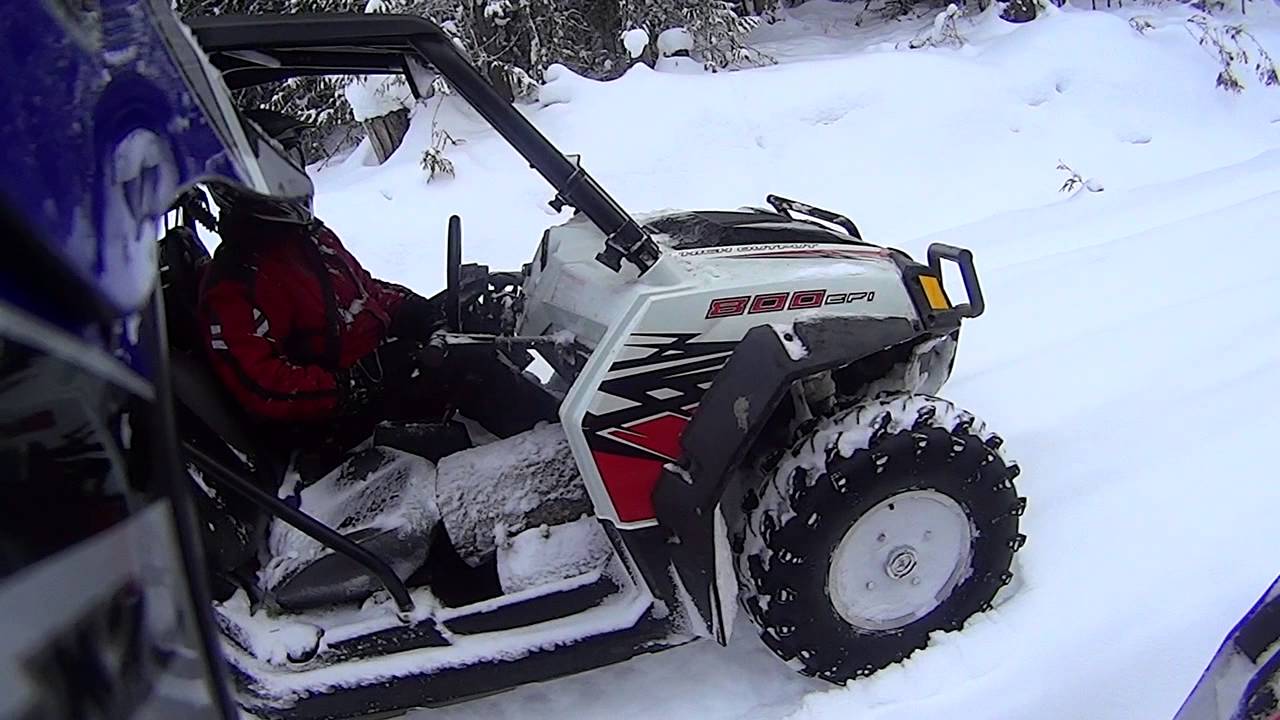 RZR in deep snow - YouTube