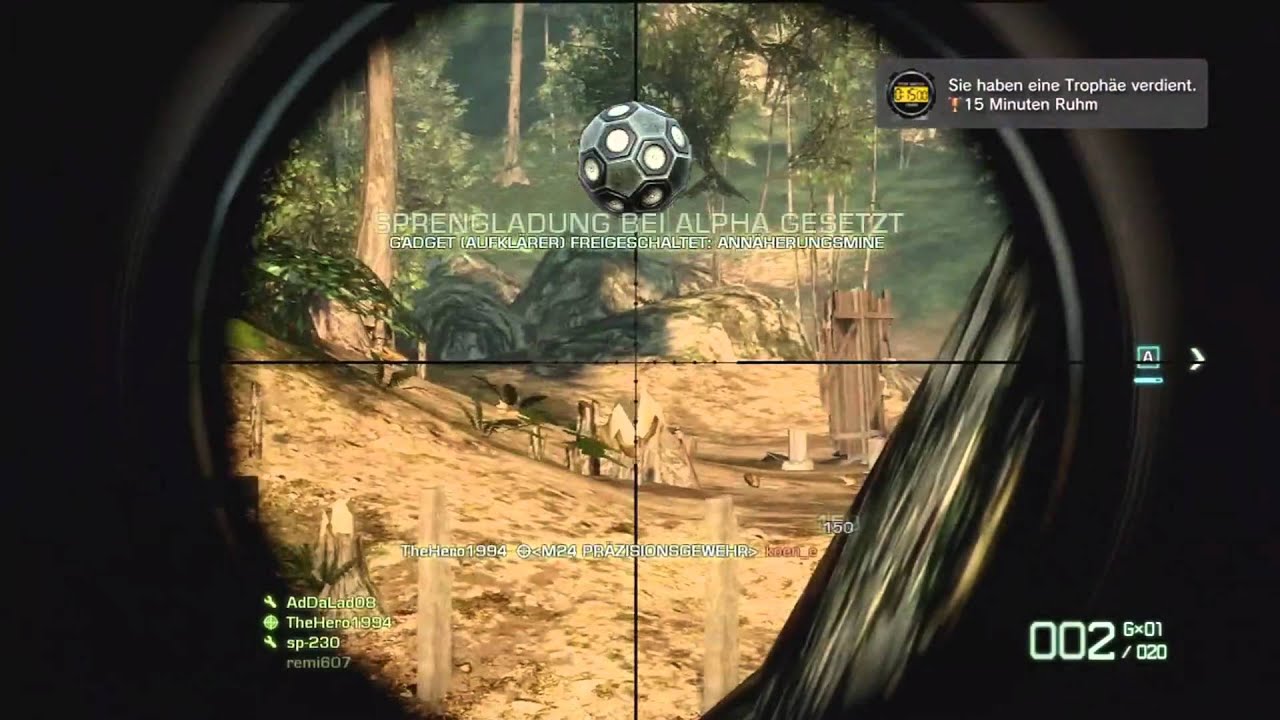 Battlefield: Bad Company 2 Sniper Triple Killfeed - YouTube
