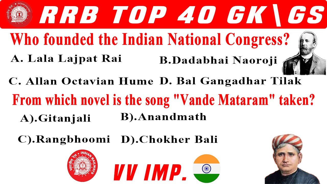 RRB NTPC Top 40 GK MCQs And Previous Year Questions With Answers rrb-ntpc-top-40-gk-mcqs-and-previous-year-questions-with-answers