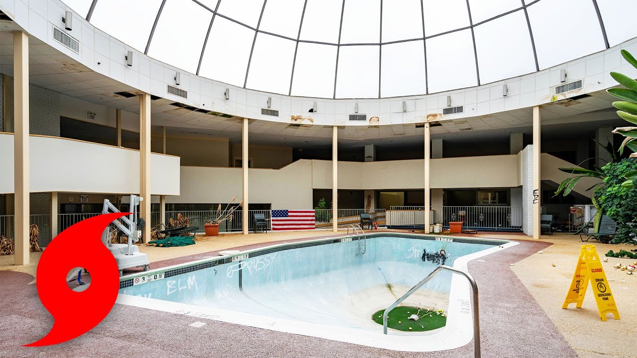 Exploring a Massive Abandoned Hotel During a Hurricane - YouTube