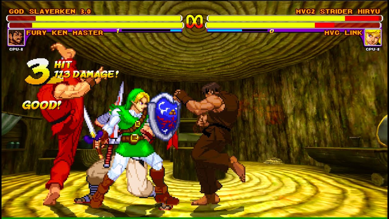 Fight At Links! Fury Ken Master & God Slayerken vs Link & Strider Hiryu ...