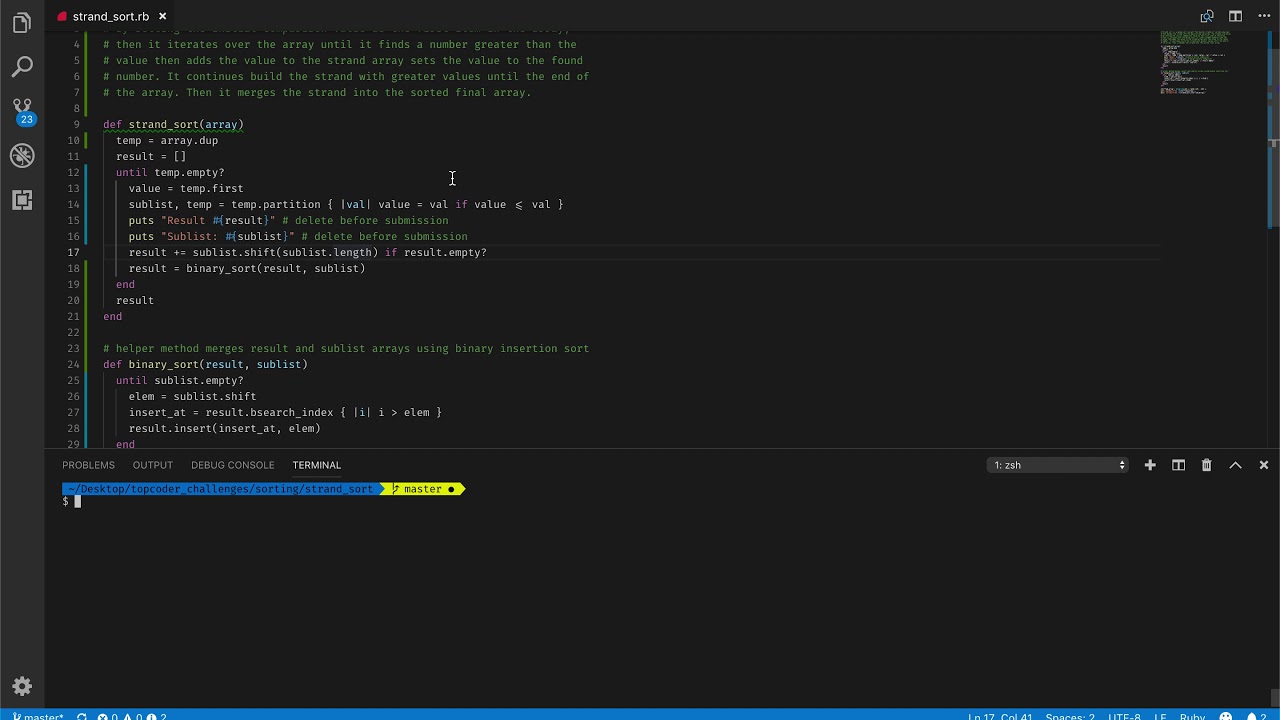 Strand Sort Demo - YouTube