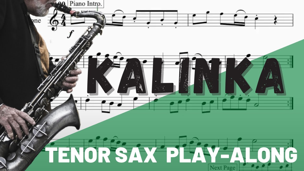 Kalinka/Tetris Theme for Solo Tenor saxophone. Play-Along/Backing Track ...