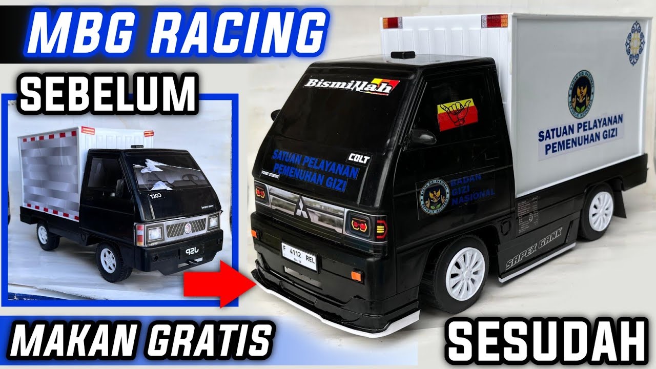 MODIF MINIATUR L300 PLASTIK JADI MOBIL BOX MBG - YouTube