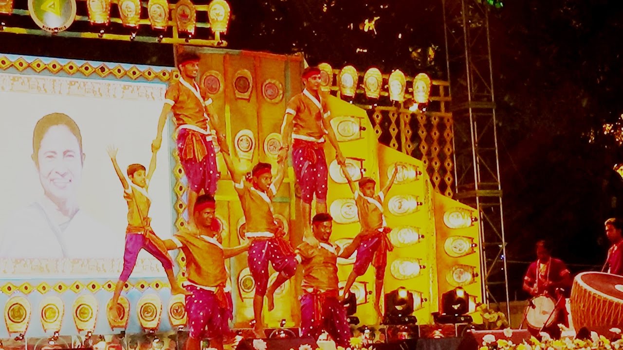 Indian Folk Dance of Bengal - #1 - Raibeshe - Martial Dance - YouTube