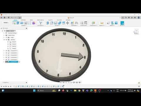How to make a Clock part #5 Autodesk Fusion 360 - YouTube