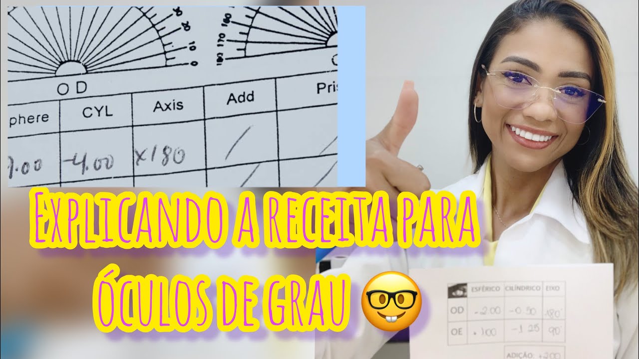 Como ler a receita para óculos de grau - YouTube