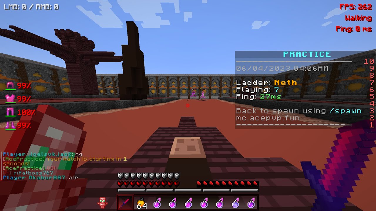 netherite pot pvp ffa (1v1 at the end) - YouTube