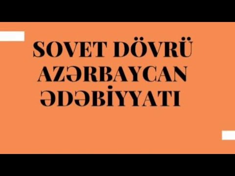 Sovet dövrü Azərbaycan ədəbiyyatı