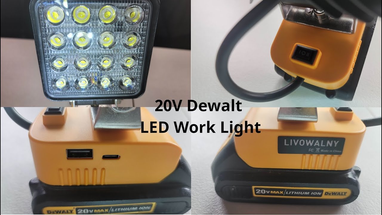 Cordless 20V Max LED Work Light - Amazing 3400LM | JoeteckTips - YouTube
