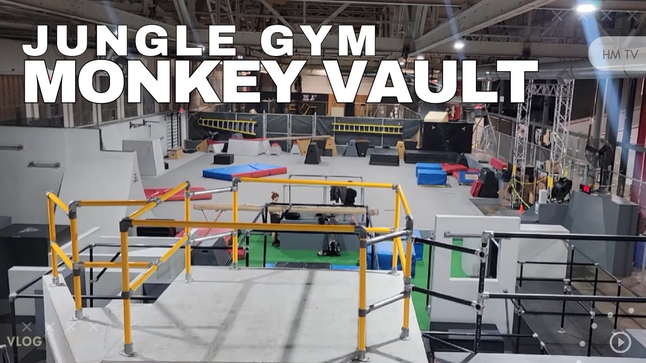 Kids at the jungle gym like space. Monkey Vault in the North York Downsview park - vlog 2024 ...