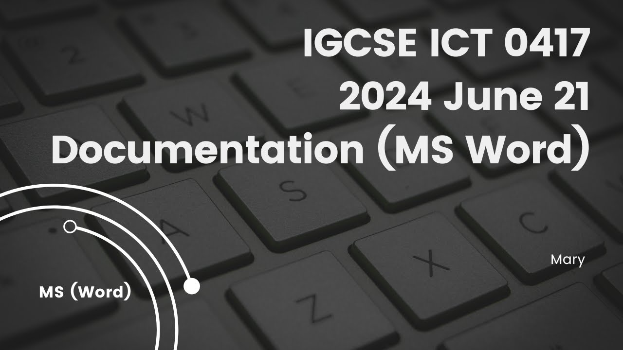0417 IGCSE ICT 2024 JUNE 21 PAPER 2 DOCUMENTATION - YouTube