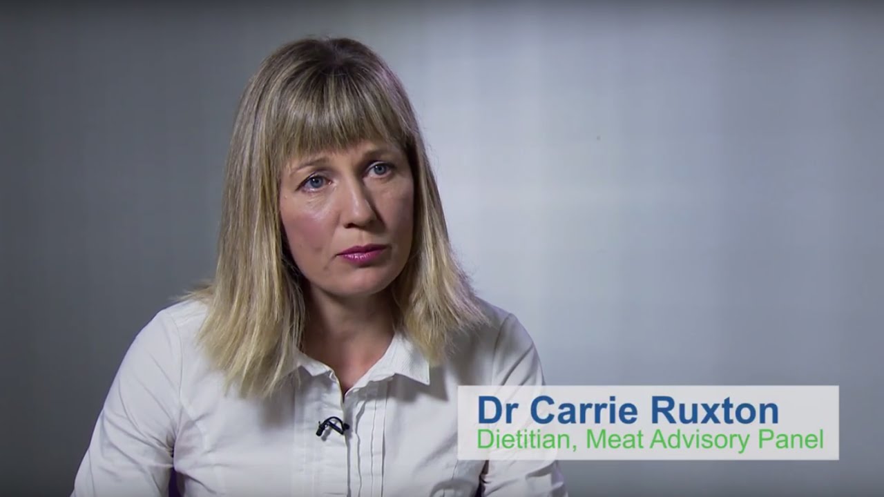 Dietitian Dr. Carrie Ruxton talks about the role red meat plays in the ...