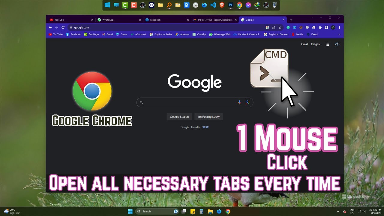 One Simple Click to Open all the Tabs/Sites Every time in Chrome - Pc ...