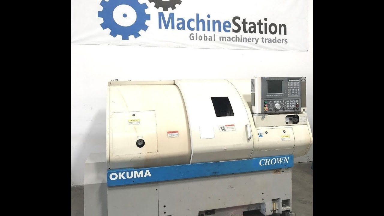 Okuma Crown 762S BB CNC Turning Center Big Bore 10" Lathe - YouTube