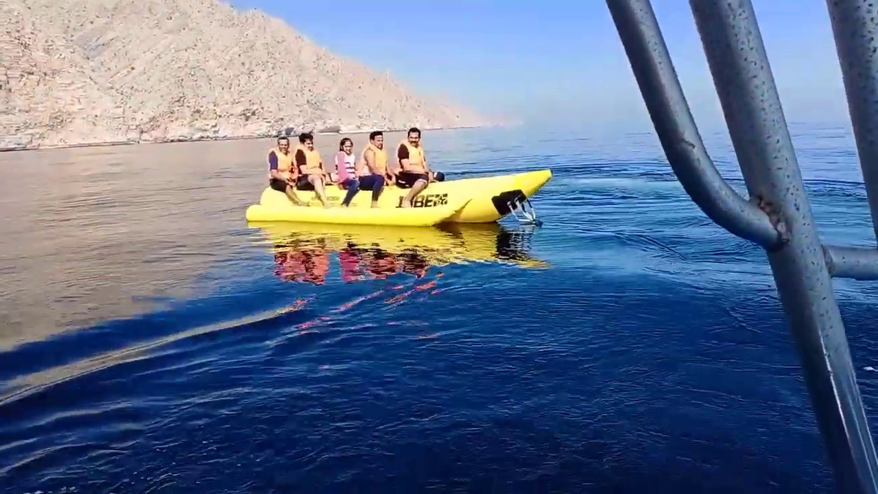 Banana boat at Dibba musandam - YouTube