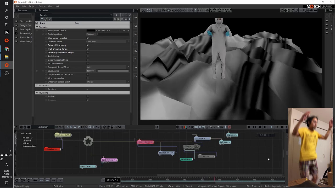 Azure Kinect とNotch VFXを使用したモーションキャプチャー - YouTube