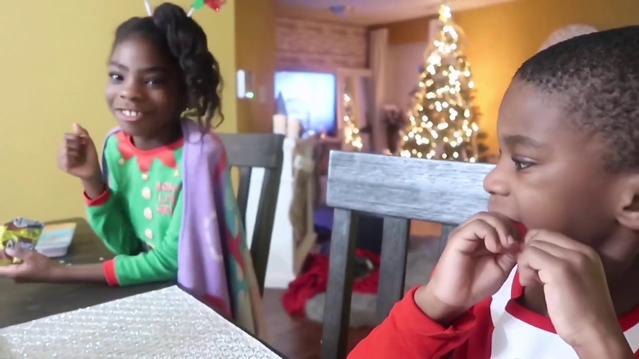 The Kids Checking their Stocking - YouTube