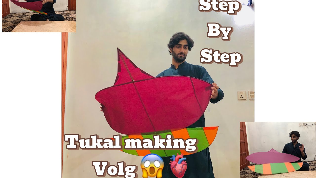 Tukal making tricks step by step😱🥰#vrilvideo #kitemaking #kiteflying # ...