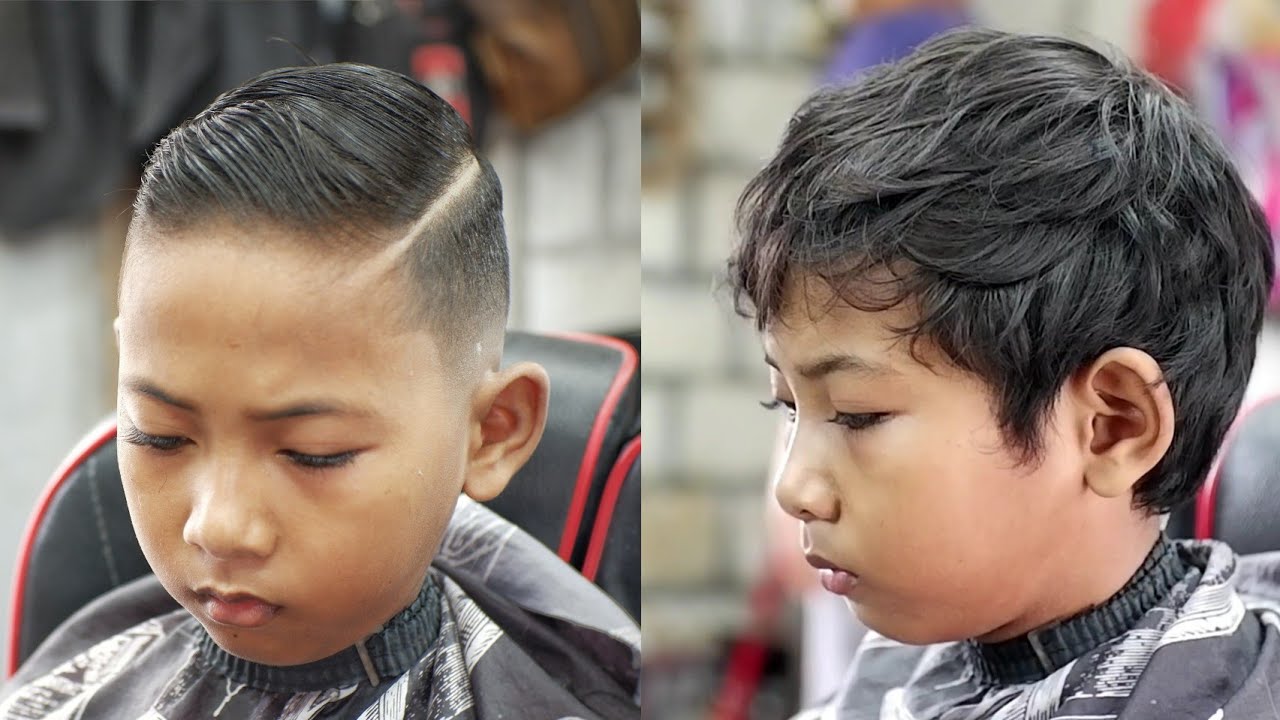 TUTORIAL PANGKAS RAMBUT BELAH SAMPING UNTUK BOCIL - YouTube