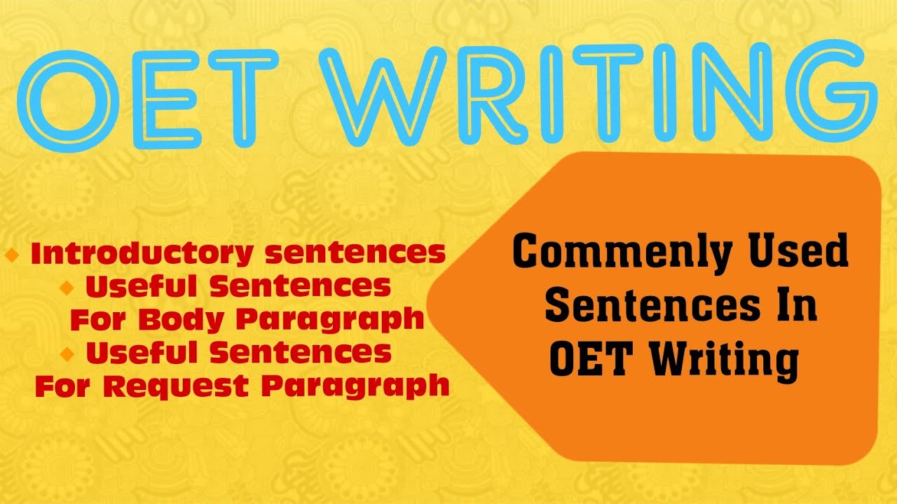 OET Writing Tips/Commenly used sentences in OET Writing/Useful ...