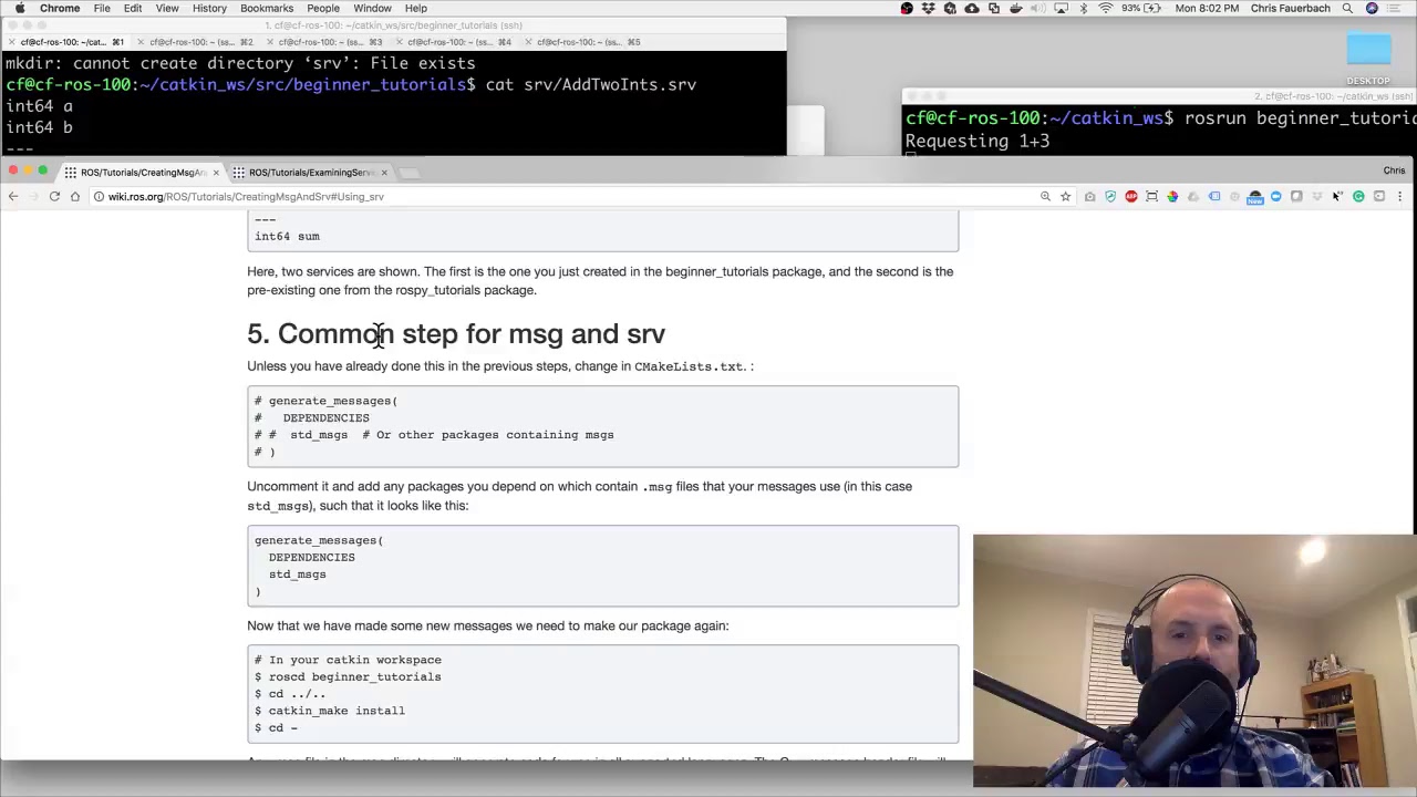 ROS Tutorials Live - Client and Server - YouTube