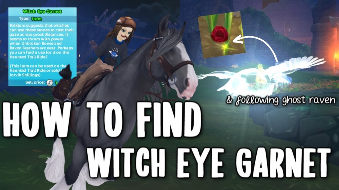 HOW TO FIND WITCH EYE GARNET in Star Stable 2022 & following raven ...