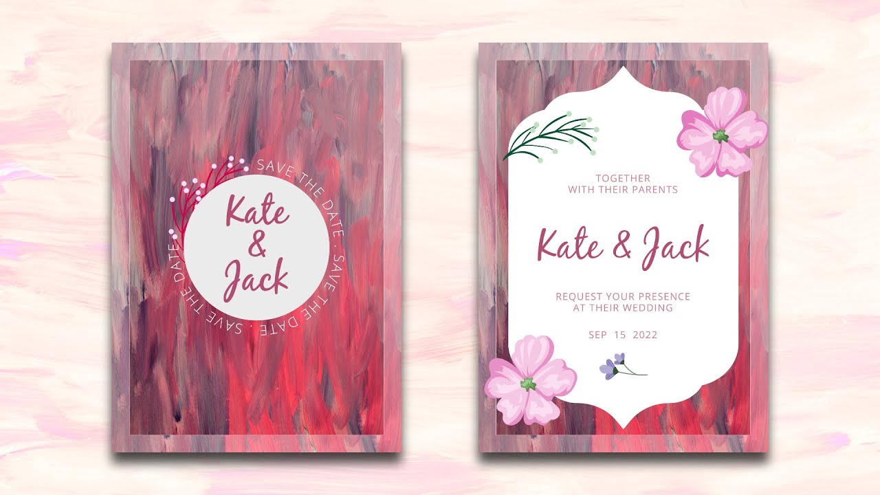 Save The Date - Invitation Card Design in Affinity Designer - YouTube