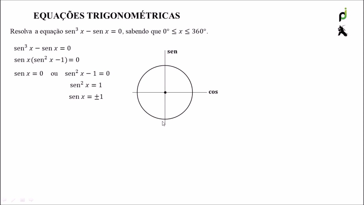 EQUAÇÕES TRIGONOMÉTRICAS - YouTube